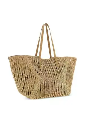 Brunello Cucinelli Woven Raffia Tote Bag - Neutrals