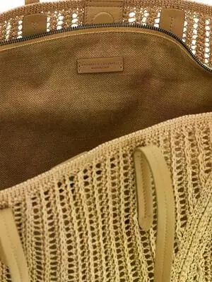 Brunello Cucinelli Woven Raffia Tote Bag - Neutrals