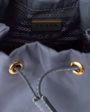 Prada Duet Re-nylon Bucket Bag - Blue