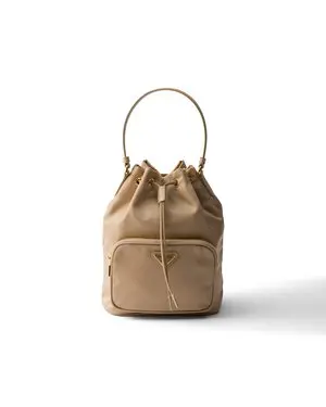 Prada Duet Re-nylon Bucket Bag - Brown