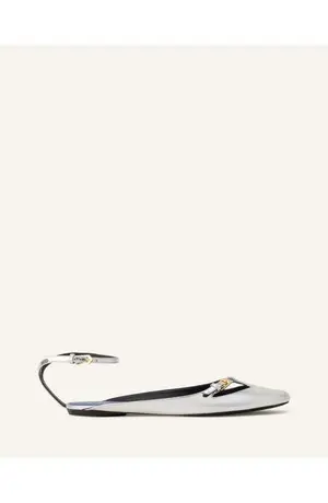 Lanvin Silver Tone Shoes For Women