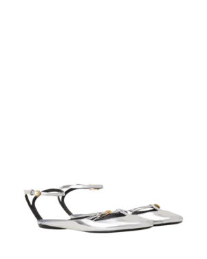 LANVIN Mary Jane Ballerina Flats - Silver
