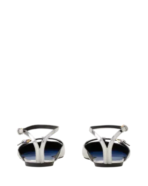 LANVIN Mary Jane Ballerina Flats - Silver