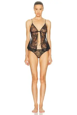 SKIMS Ultra Fine Lace Open Front Cami Top