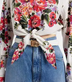 Dolce & Gabbana Floral Cropped Cotton Shirt - Multicoloured