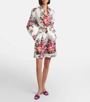Dolce & Gabbana Floral Cropped Cotton Shirt - Multicoloured