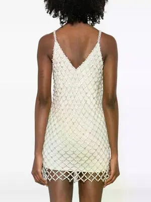 Maje Beaded V-neck Mini Dress