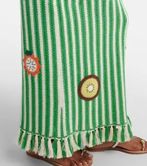 ALEMAIS Alémais Sundae Crochet Embroidered Maxi Skirt