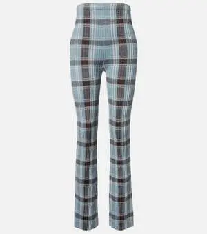 Acne Studios Checked Wool-blend Slim Pants - Blue