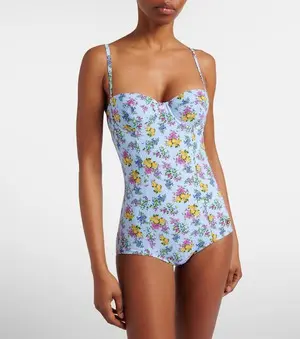 Dolce & Gabbana Floral Print One Piece Swimsuit - Multicoloured