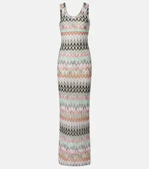 Missoni Sequined Knitted Lamé Gown