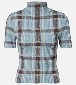 Acne Studios Kosa Checked Wool-blend Top