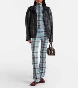 Acne Studios Kosa Checked Wool-blend Top