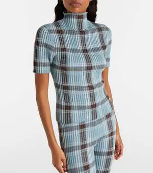 Acne Studios Kosa Checked Wool-blend Top