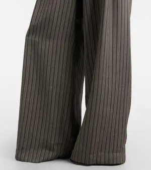 Dries Van Noten Striped Wide-leg Pants - Grey