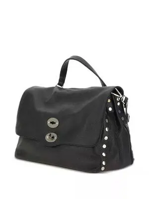 ZANELLATO Medium Postina Daily Studded Leather Tote - Black