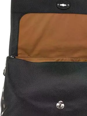 ZANELLATO Medium Postina Daily Studded Leather Tote - Black