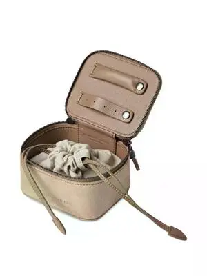 Brunello Cucinelli Suede Small Jewelry Box With Shiny Zipper Pull