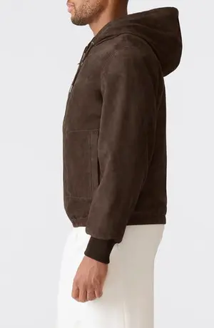 Mackage Hooded Suede Jacket