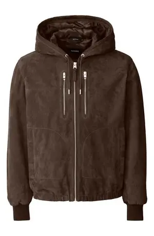 Mackage Hooded Suede Jacket