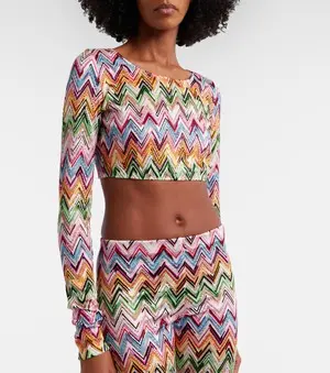 Missoni Zigzag Knit Crop Top