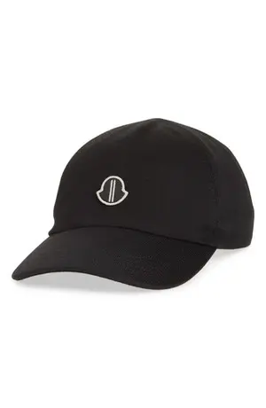 Moncler Logo Patch Baseball Cap - Black