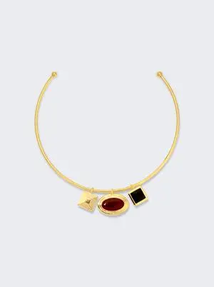 HEAVEN MAYHEM Solene Charm Choker - Gold