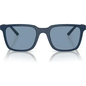Oliver Spencer X Roger Federer Rectangular Sunglasses - Semi-matte Blue Ash/marine