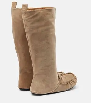 Acne Studios Suede Knee-high Boots - Beige