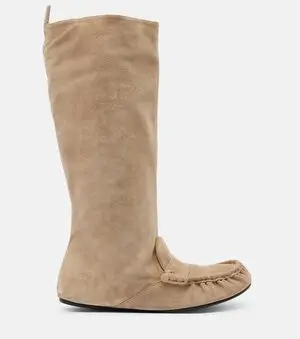 Acne Studios Suede Knee-high Boots - Beige