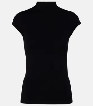 Jardin Des Orangers Ribbed-knit Virgin Wool Top - Black