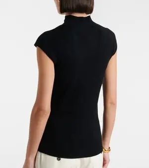 Jardin Des Orangers Ribbed Mockneck Top - Black