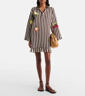 ALEMAIS Alémais Sundae Crochet Embroidered Cotton Kaftan