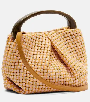Dries Van Noten Woven Raffia-effect Top-handle Bag