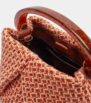 Dries Van Noten Woven Raffia-effect Top-handle Bag
