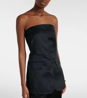 THE FRANKIE SHOP Luma Satin Top - Black