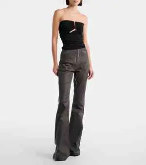 Rick Owens Cutout Ruched Strapless Top