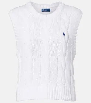 Polo Ralph Lauren Cable-knit Cotton Sweater Vest - White