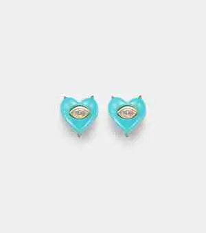 SYDNEY EVAN 14kt Gold Stud Earrings - Turquoise