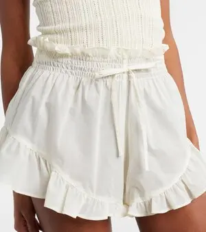 MONTCE Ruffled Cotton Shorts