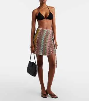 Missoni Zigzag Lamé Wrap Skirt