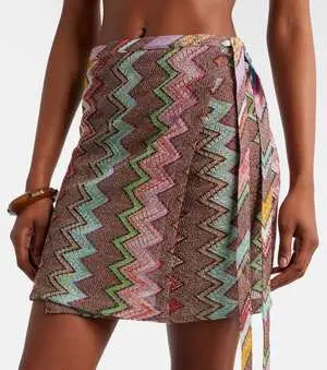 Missoni Zigzag Lamé Wrap Skirt