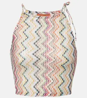 Missoni Zigzag Cropped Knit Top - Multicoloured