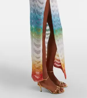 Missoni Asymmetric Lamé Maxi Dress