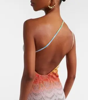 Missoni Asymmetric Lamé Maxi Dress