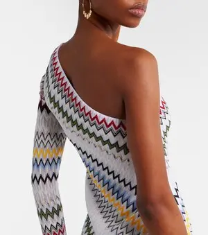 Missoni Zigzag Asymmetric Maxi Dress - Multicoloured
