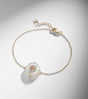 Mateo 14kt Yellow Bracelet With Diamonds And Pearls - Gold