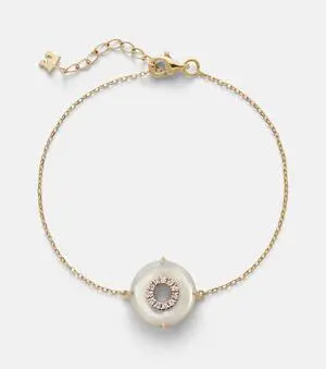 Mateo 14kt Yellow Bracelet With Diamonds And Pearls - Gold