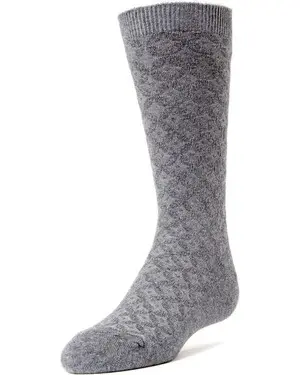 MEMOI Diamonds And Dots Crew Socks - Charcoal