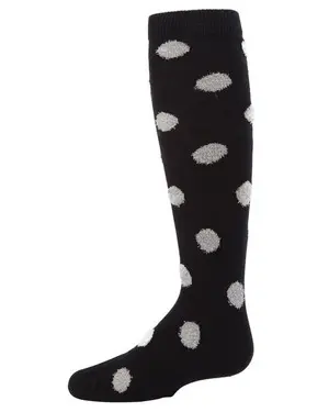 MEMOI Polka Dot Knee High Socks Black